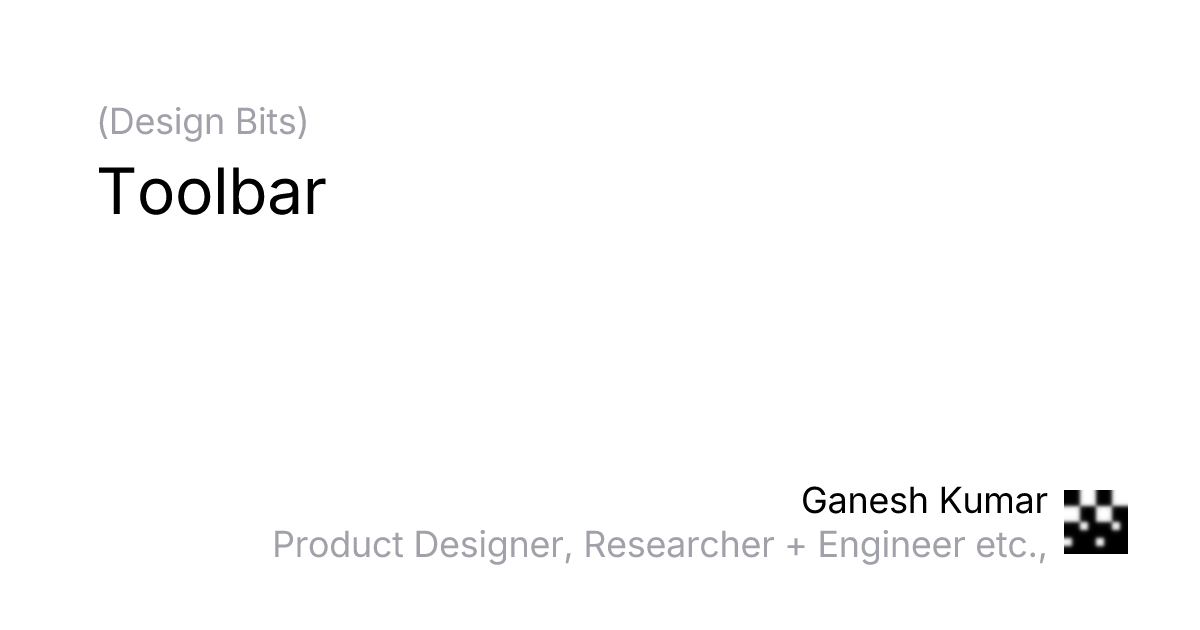 Interactive Toolbar • Ganesh Kumar